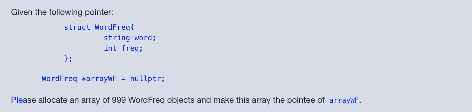 Solved Given The Following Pointer Struct Wordfreq String 