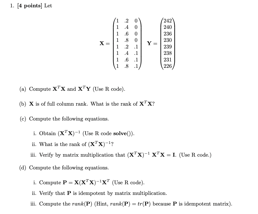 Solved 1. [4 points] Let | Chegg.com