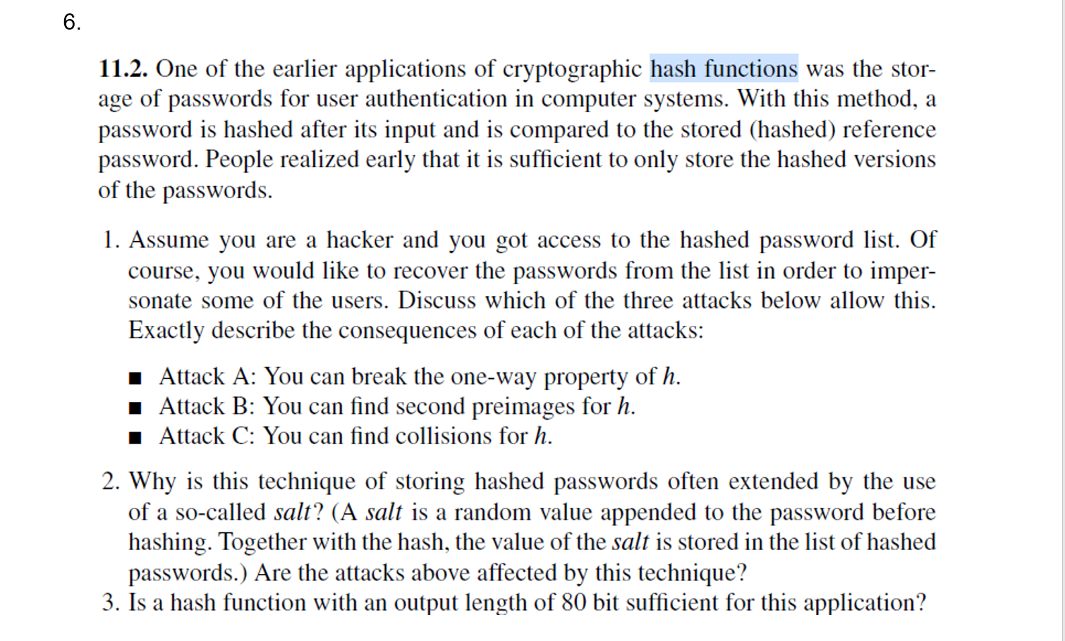 Solved 6. 11.2. ﻿One of the earlier applications of | Chegg.com