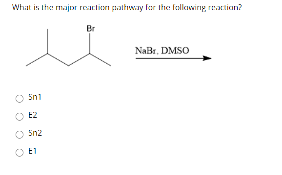 Solved What is the major reaction pathway for the following | Chegg.com