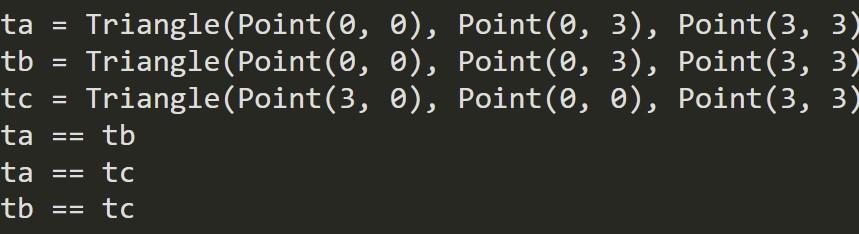 Solved Use Python to create the __eq__ method in the | Chegg.com