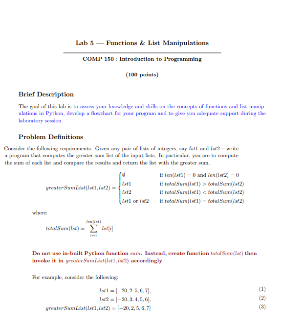 Solved Brief Description The goal of this lab is to assess | Chegg.com
