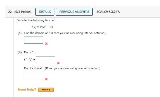 Solved 22. [0/3 Points] DETAILS PREVIOUS ANSWERS SCALC9 | Chegg.com
