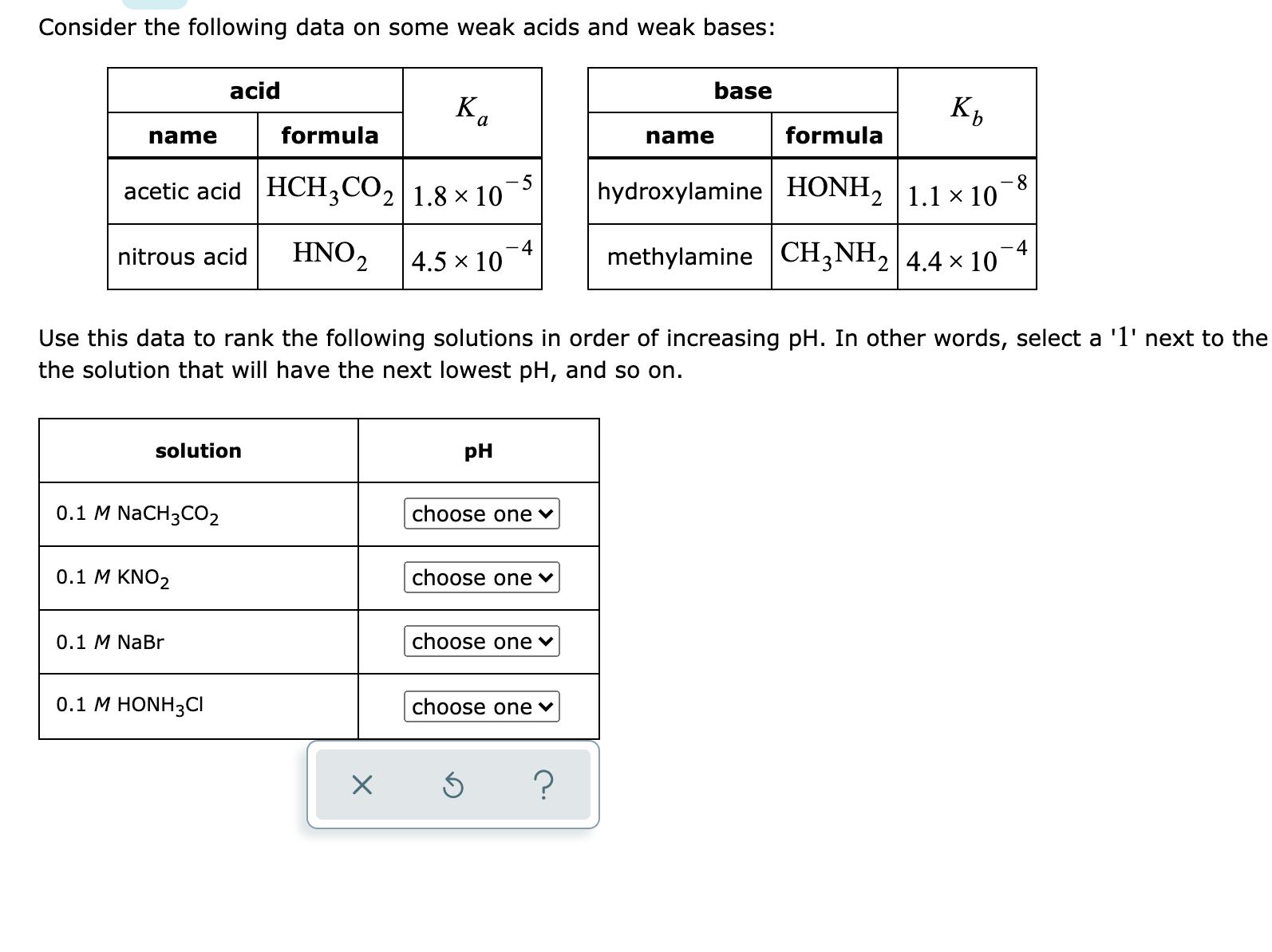 Solved Consider the following data on some weak acids and | Chegg.com