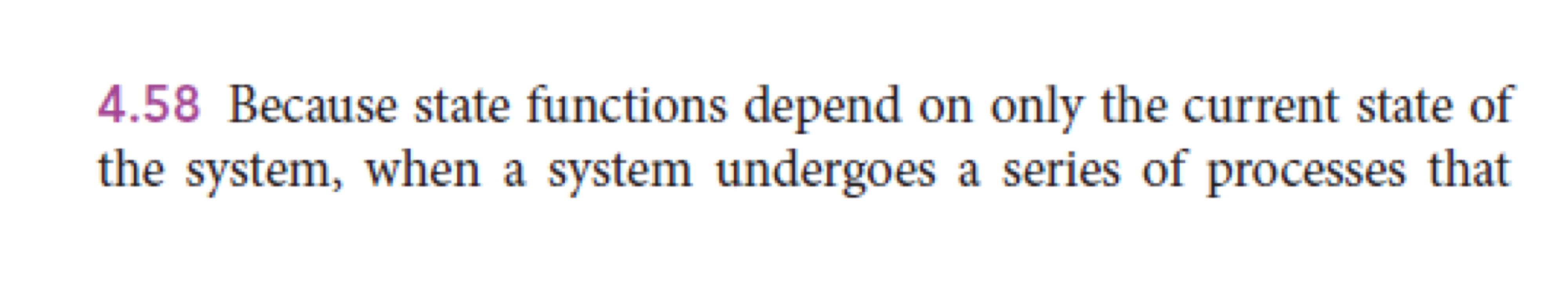 Solved 4.58 Because state functions depend on only the | Chegg.com