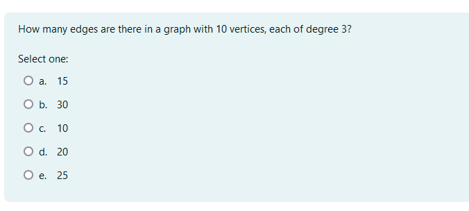 Solved How many edges are there in a graph with 10 | Chegg.com
