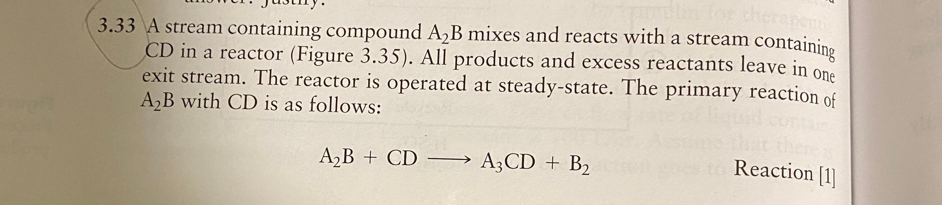 Solved containing 3.33 A stream containing compound A2B | Chegg.com