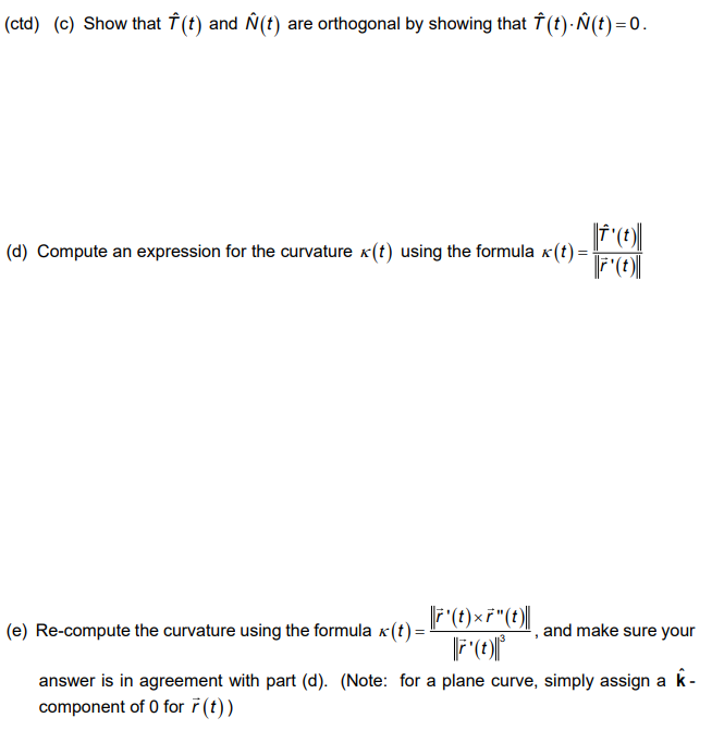 Solved Consider the plane curve defined by | Chegg.com