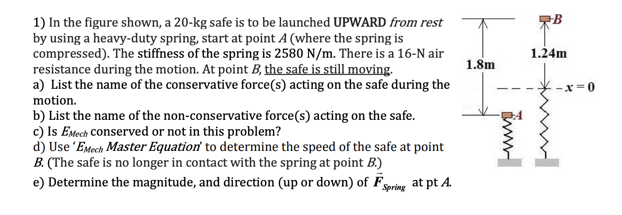 Solved 1) In the figure shown, a 20−kg safe is to be | Chegg.com