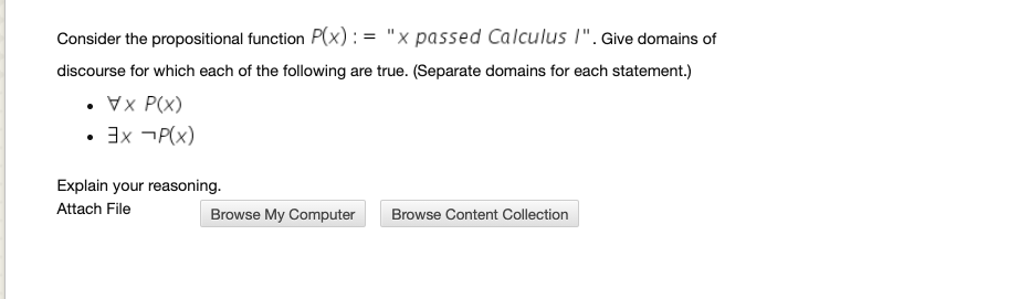 Solved Consider the propositional function P(x): = "x passed | Chegg.com