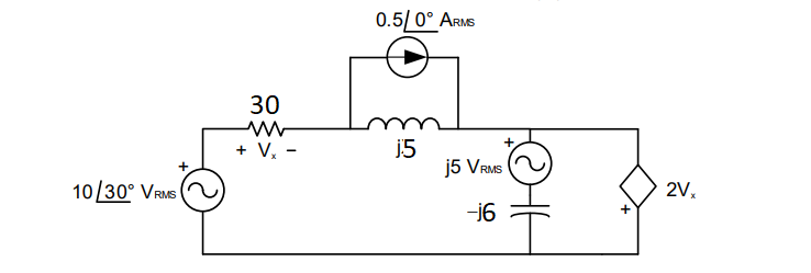 Solved 2Vx Complex Power ? | Chegg.com