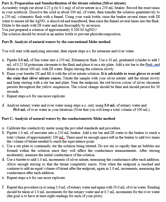 Preparation And Standardization Of AgNO3 PDF Titration, 46% OFF