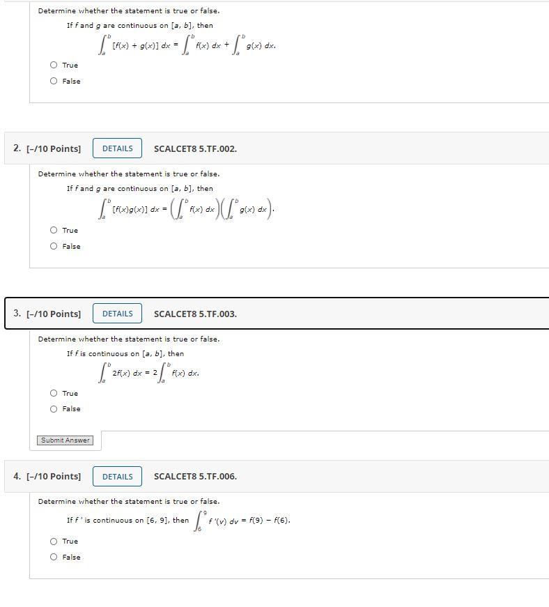 Solved Determine whether the statement is true or false. If | Chegg.com