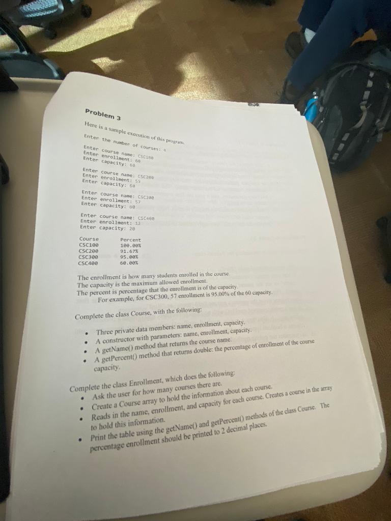 Solved Problem 3 Here is a sample execution of this program | Chegg.com