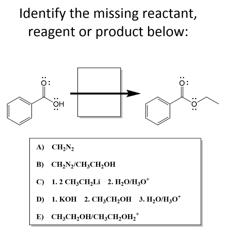Solved Identify the missing reactant, reagent or product | Chegg.com