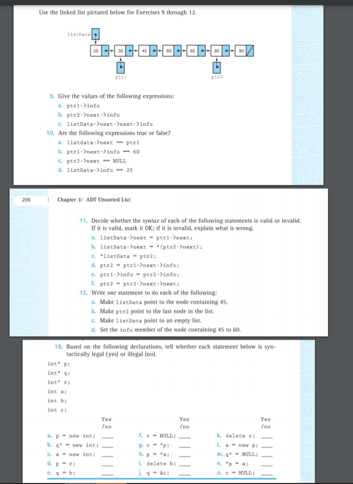 Solved Use the linked list pictured below for Exercises 9 | Chegg.com