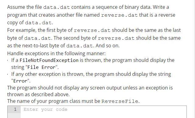 Solved Assume the file data. dat contains a sequence of | Chegg.com