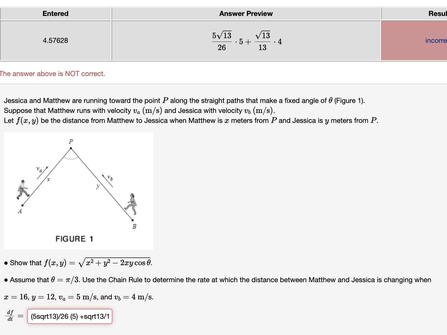 Solved The answer above is NOT correct. Jessica and Matthew | Chegg.com