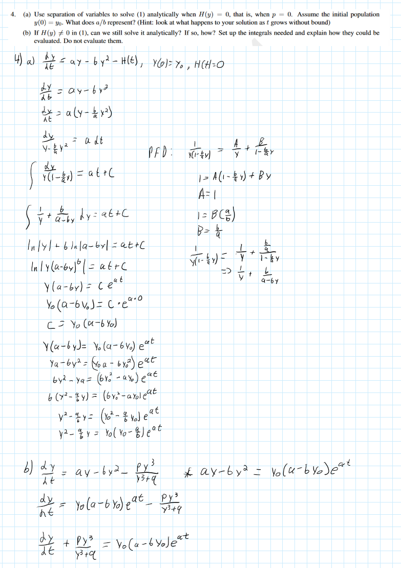 Solved (a) ﻿Use separation of variables to solve (1) | Chegg.com
