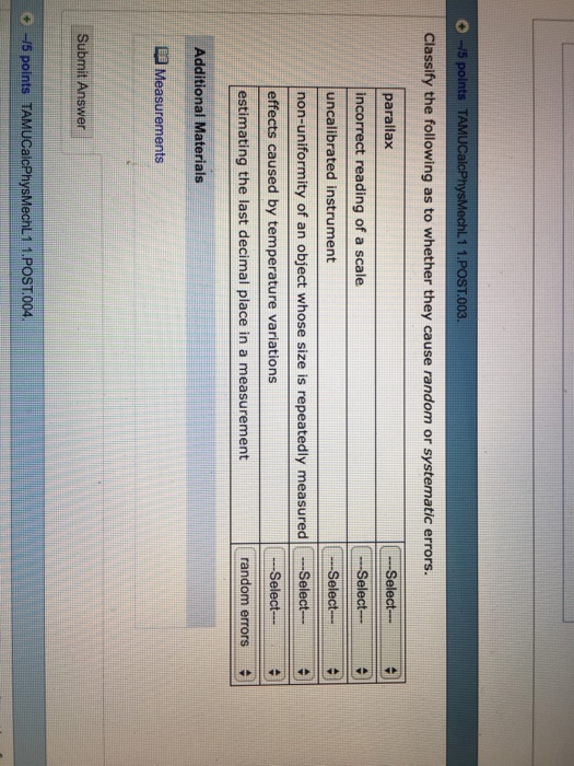 Solved Classify the following as to whether they cause | Chegg.com