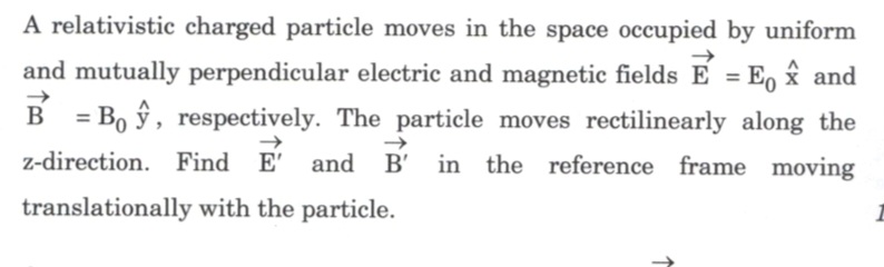 Solved A relativistic charged particle moves in the space | Chegg.com