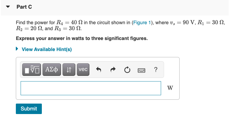 Solved RI w Us + R2 R3 RA Part B 90 V, Determine the | Chegg.com