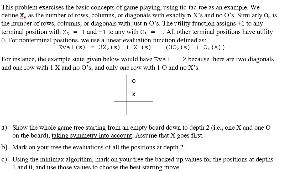Solved This problem exercises the basic concepts of game | Chegg.com