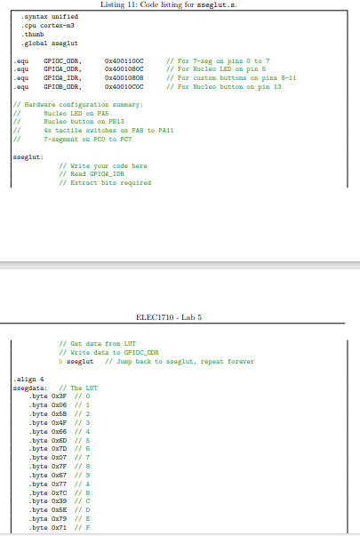 Solved Hardware is configured but the code in assembly | Chegg.com