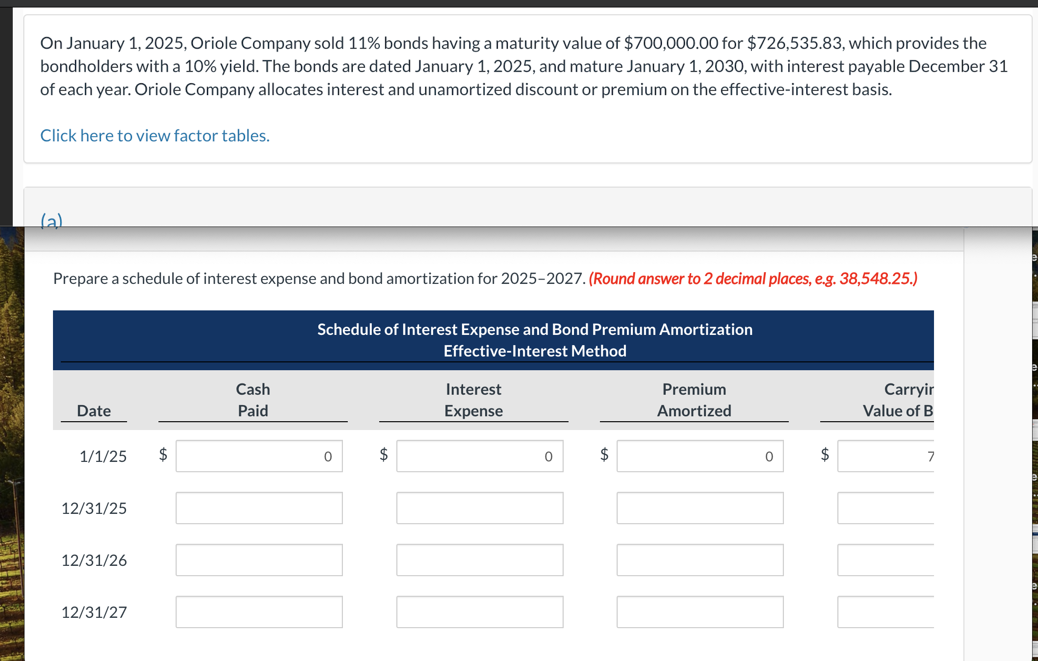 Prepare a schedule of interest expense and bond | Chegg.com