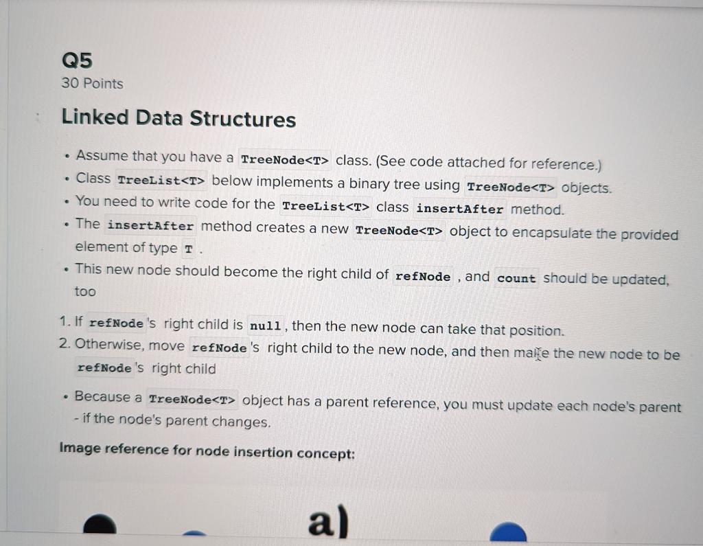Solved Q5 30 Points Linked Data Structures Assume That You