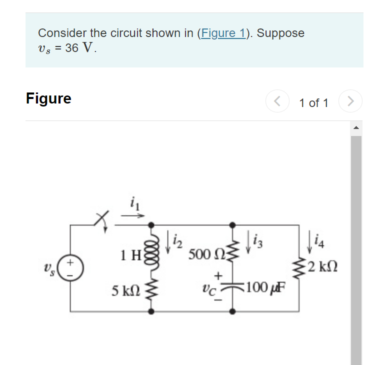 Solved Consider the circuit shown in (Figure 1). Suppose Vs | Chegg.com