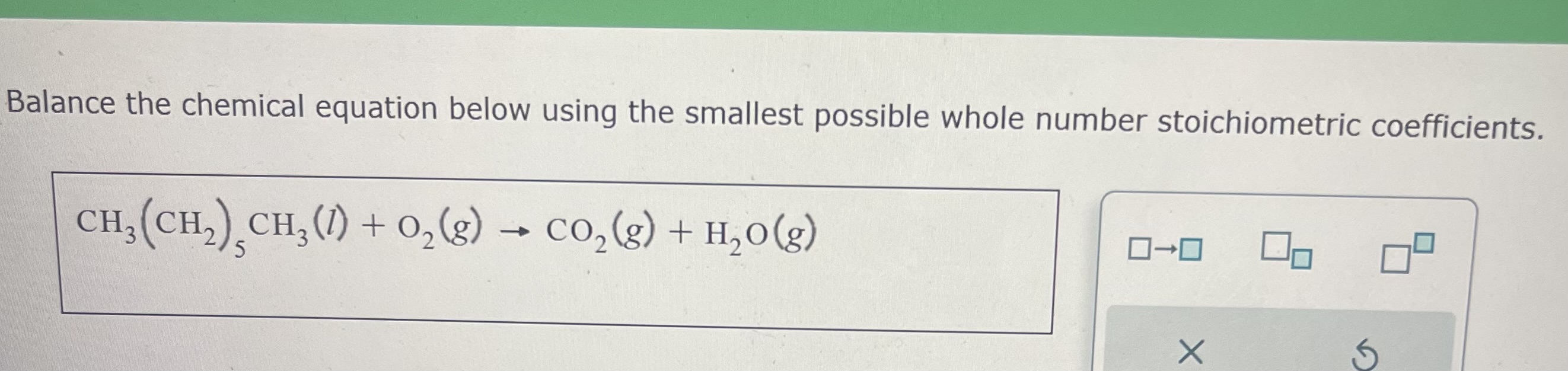 Balance the chemical equation below using the | Chegg.com
