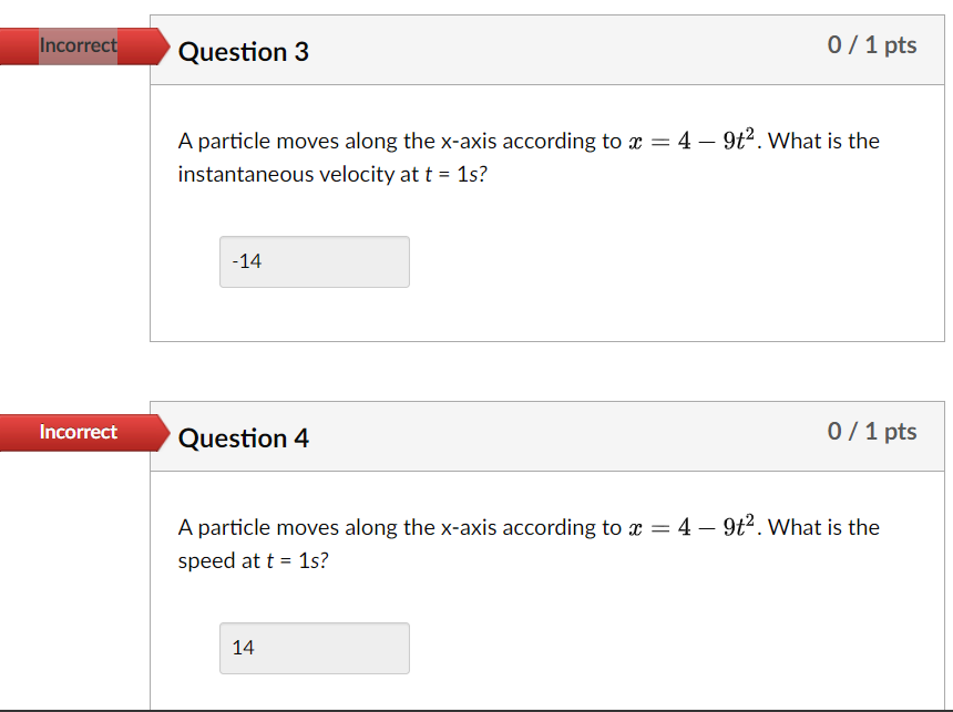 Solved A particle moves along the x-axis according to | Chegg.com
