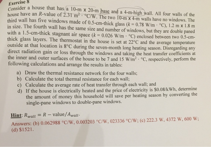 Solved consider a house that has a 10m x 20m base and 4m | Chegg.com