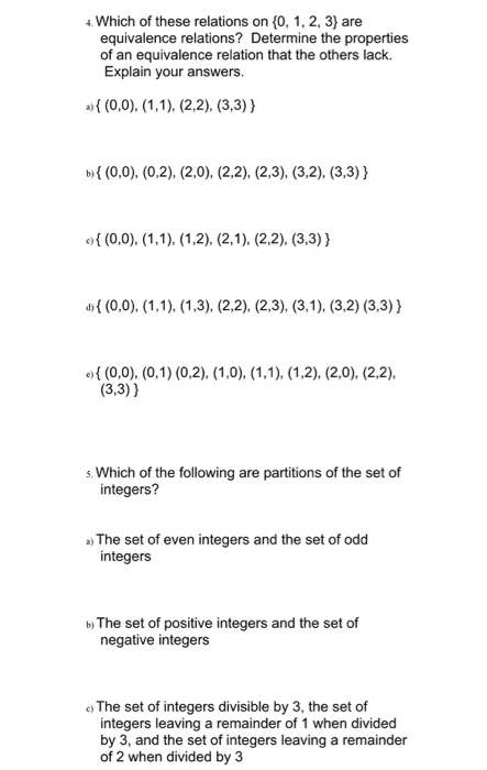 Solved Set Theory - Relations Name 1. Consider the relation | Chegg.com