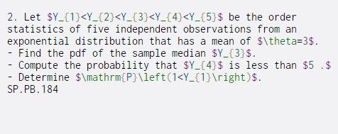 Solved 2. Let $Y_{1} | Chegg.com