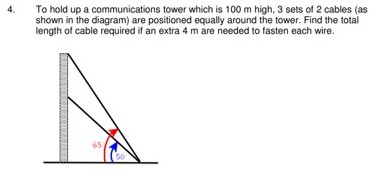 Solved To hold up a communications tower which is 100m | Chegg.com