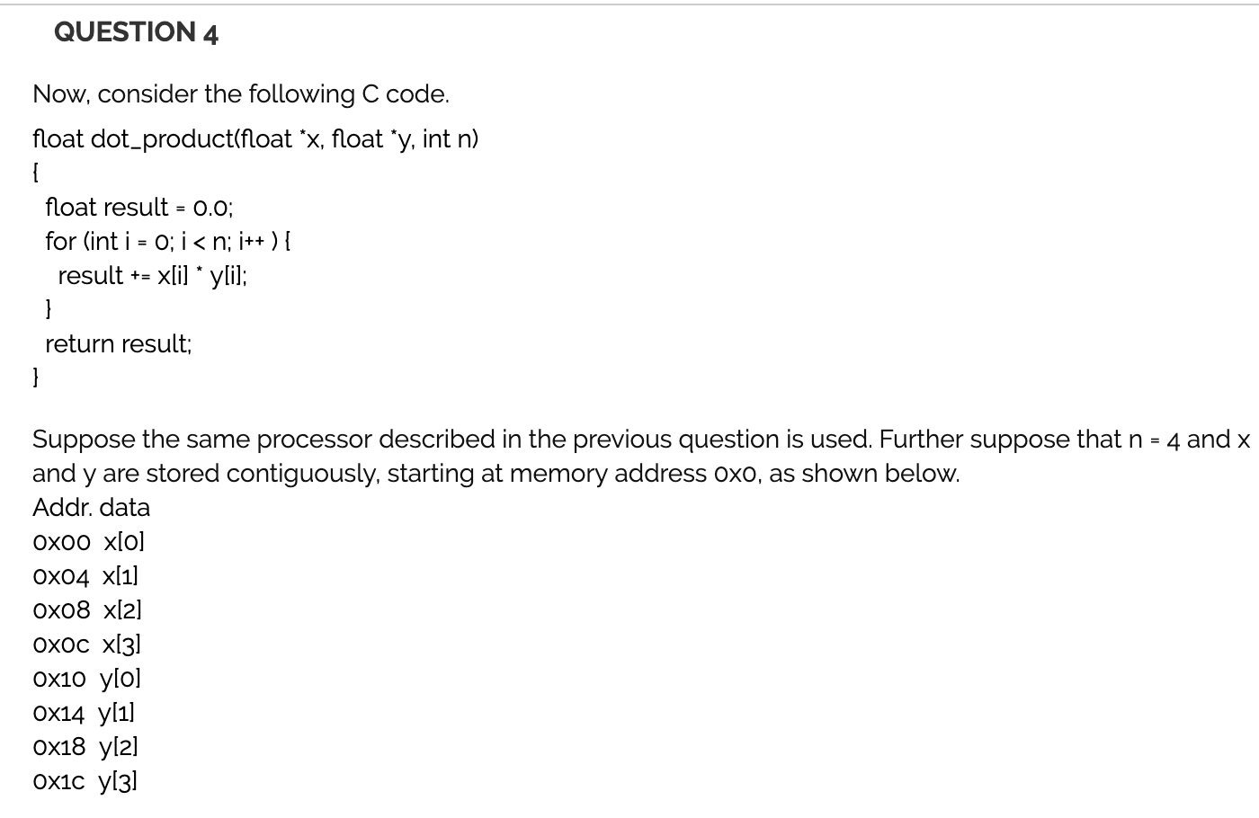 This problem studies execution time analysis. | Chegg.com