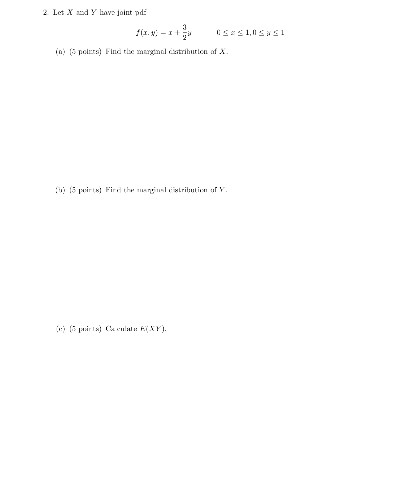 Solved Let x ﻿and Y ﻿have joint | Chegg.com