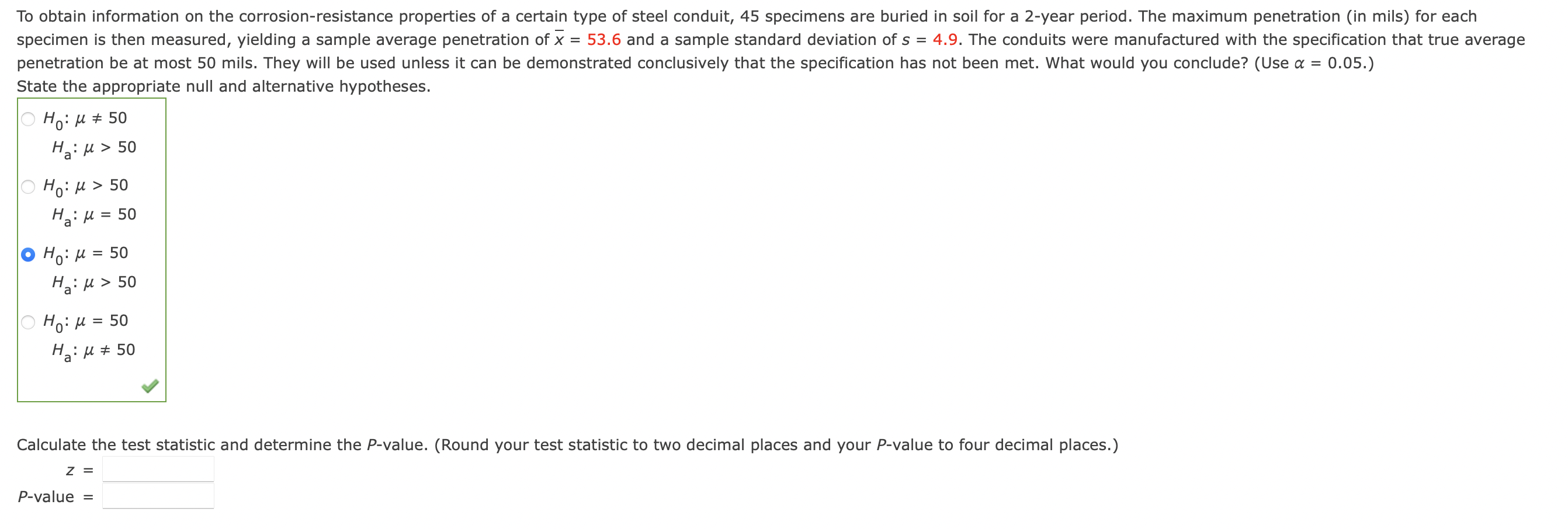 Solved State the appropriate null and alternative | Chegg.com