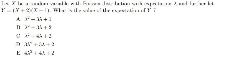 Solved Let X be a random variable with Poisson distribution | Chegg.com