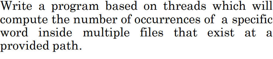 Solved In C On Linux Write A Program Based On Threads Which 9959
