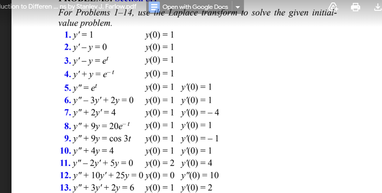 Solved luction to Differen ... ns by Stanley J. Farlow.pdf | Chegg.com