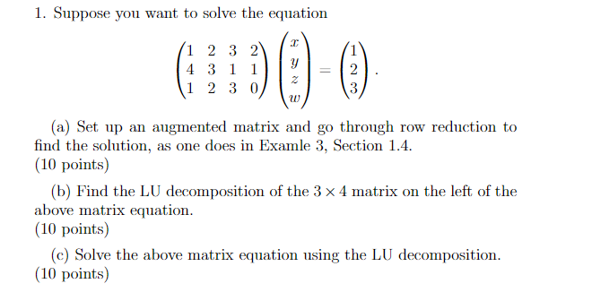 Solved Suppose you want to solve the | Chegg.com