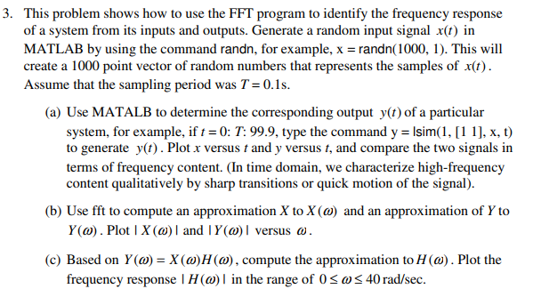 3. This problem shows how to use the FFT program to | Chegg.com