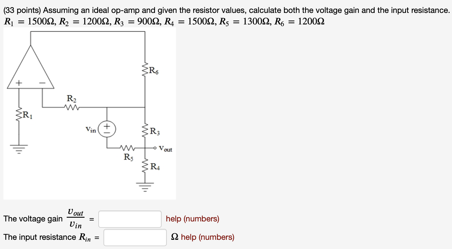 Solved Assuming an ideal op-amp and given the resistor | Chegg.com