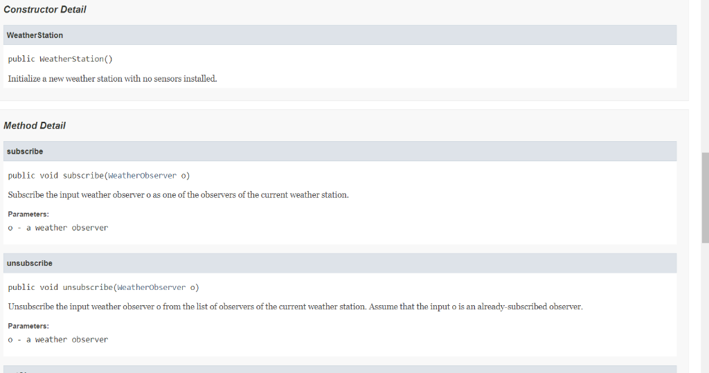 public class WeatherStation { public | Chegg.com