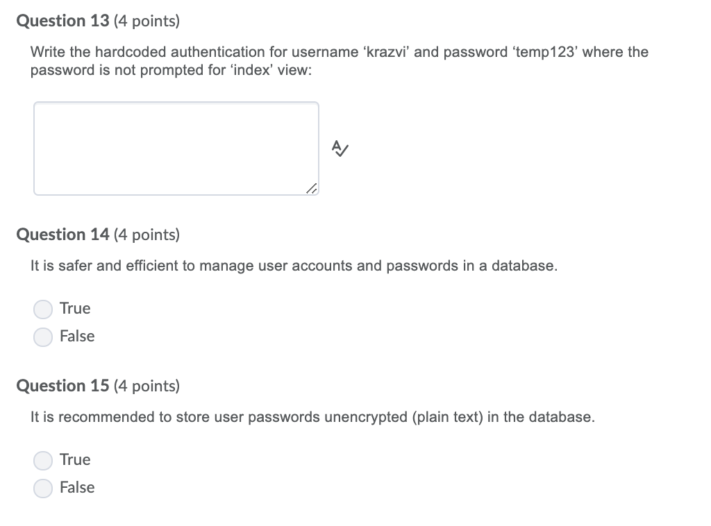 Solved Question 13 (4 points) Write the hardcoded | Chegg.com