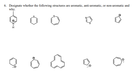 Solved 6. Designate whether the following structures are | Chegg.com