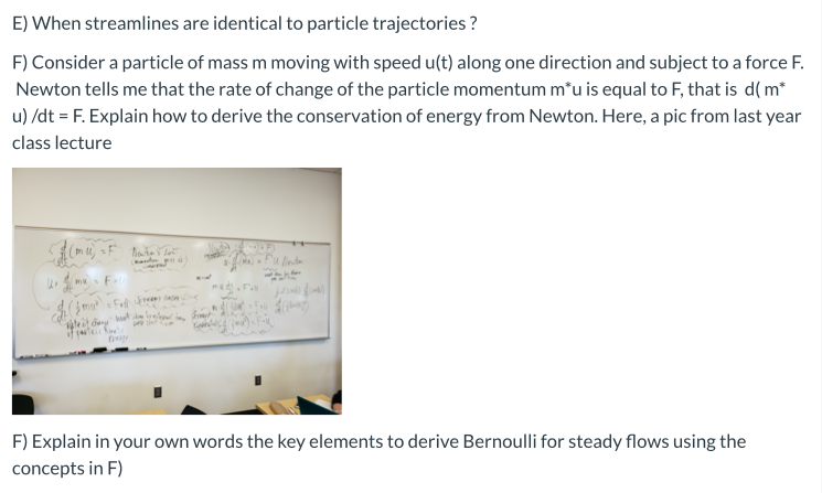 Solved E) When streamlines are identical to particle | Chegg.com